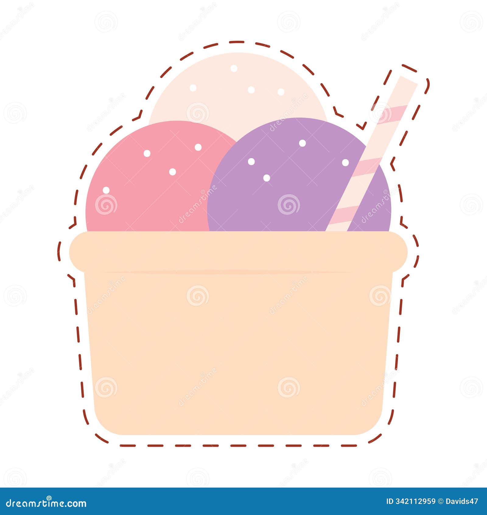 Ice Cream Sundae Icon Vector Stock Illustration - Illustration of ...