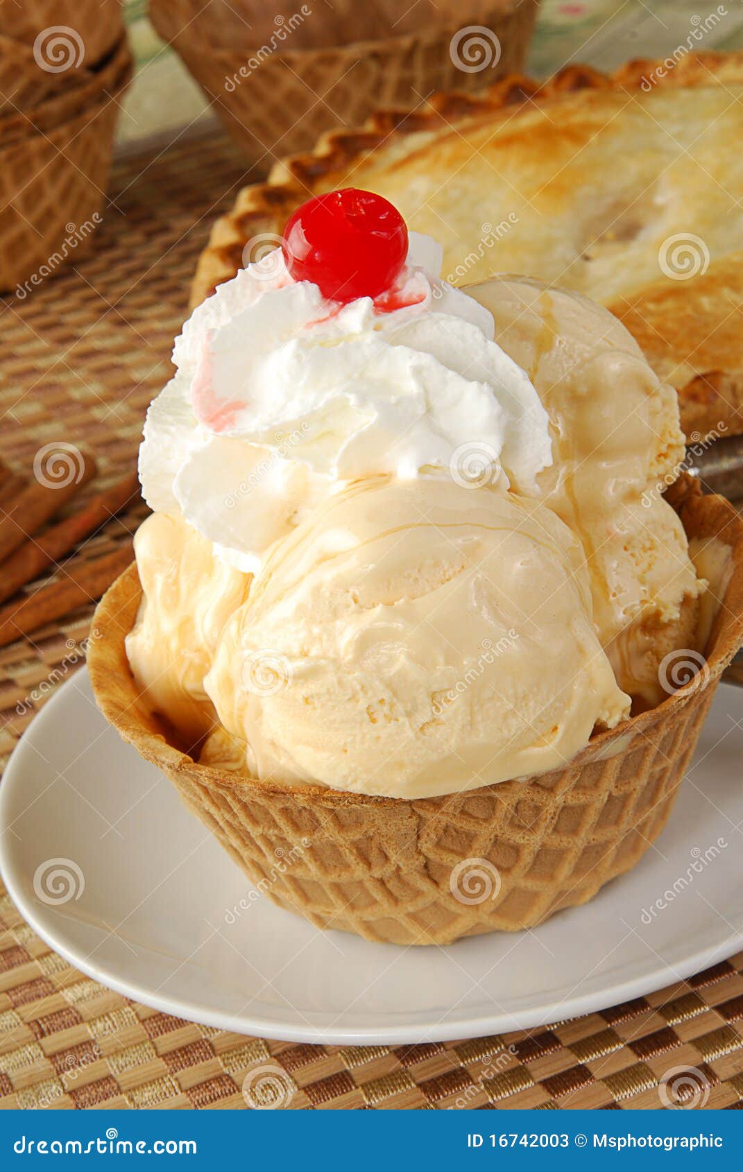 Ice Cream Sunday stock image. Image of french, whipped - 16742003