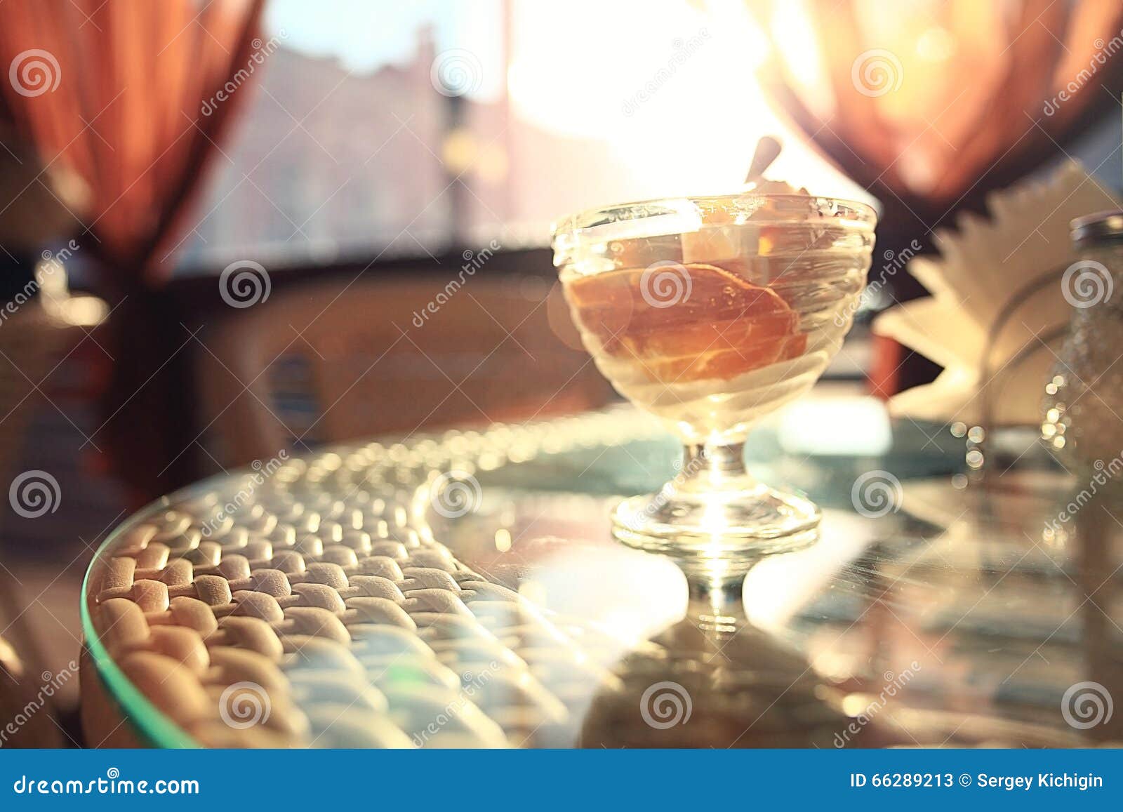 Ice Cream on a Table in a Cafe Stock Image - Image of restaurant, cold ...