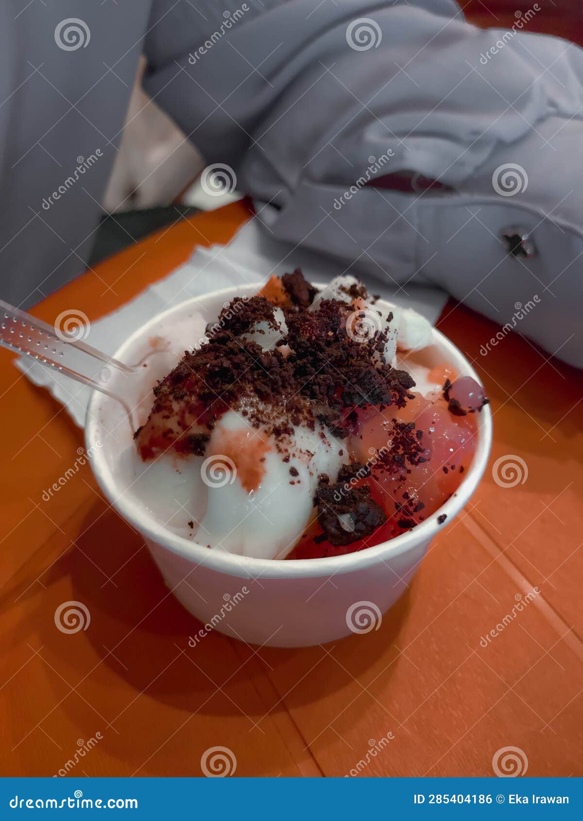 Ice Cream on the Table Ready To Eat Stock Photo - Image of dairy, ready ...