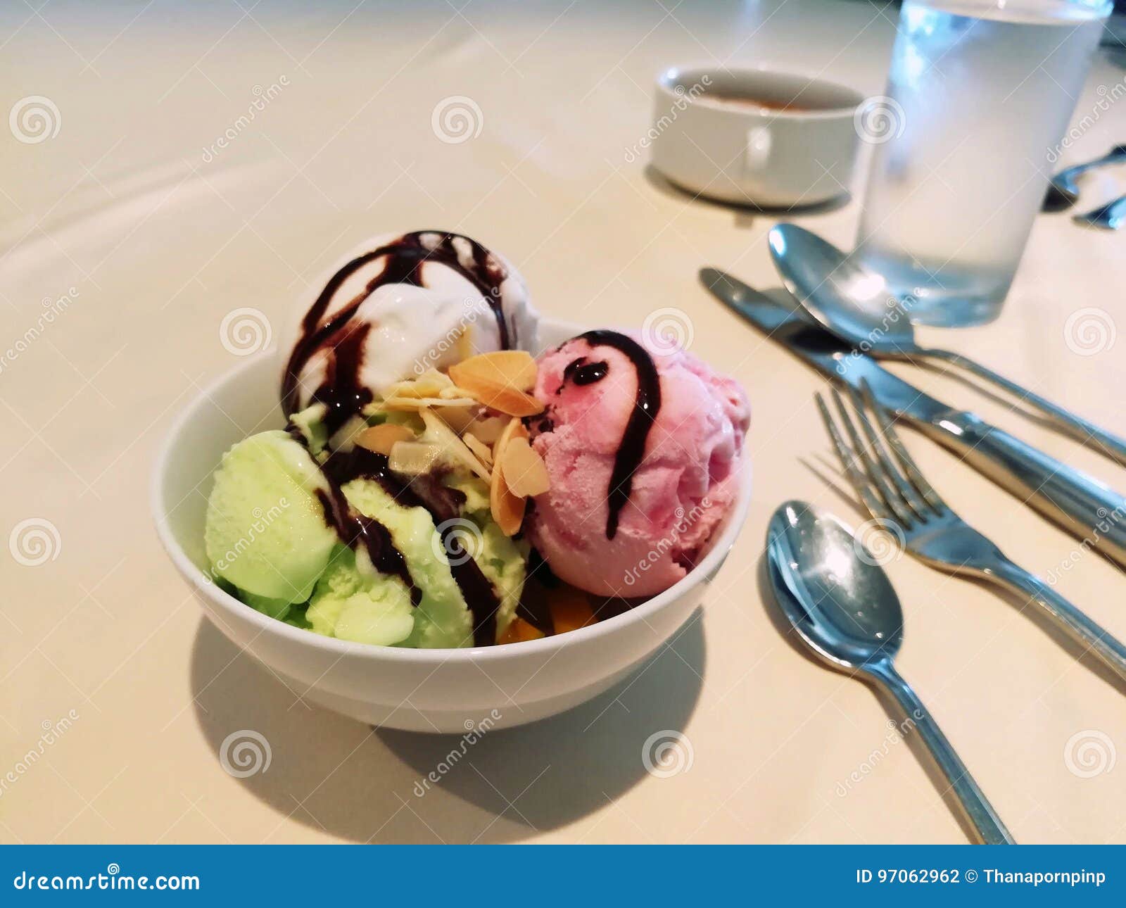 Ice cream on the table stock photo. Image of lime, sorbet - 97062962