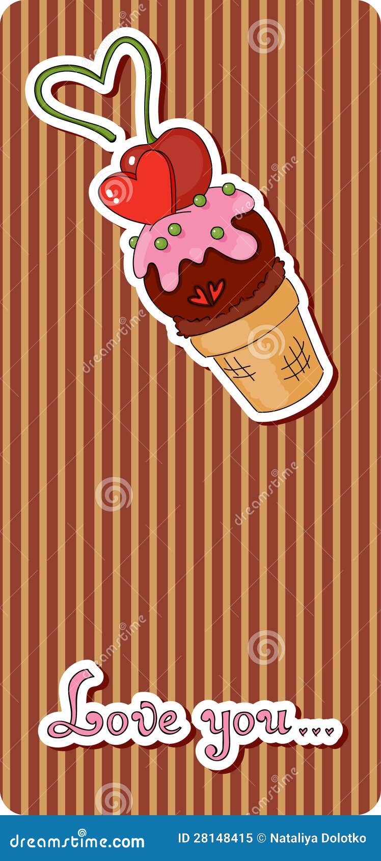 Ice cream tag stock vector. Illustration of artwork, love - 28148415