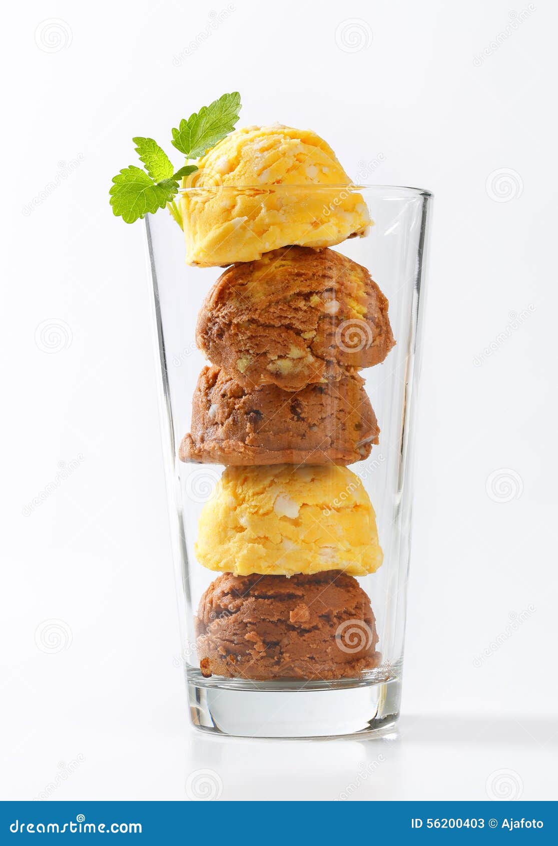 Ice cream in tall glass stock image. Image of toffee - 56200403