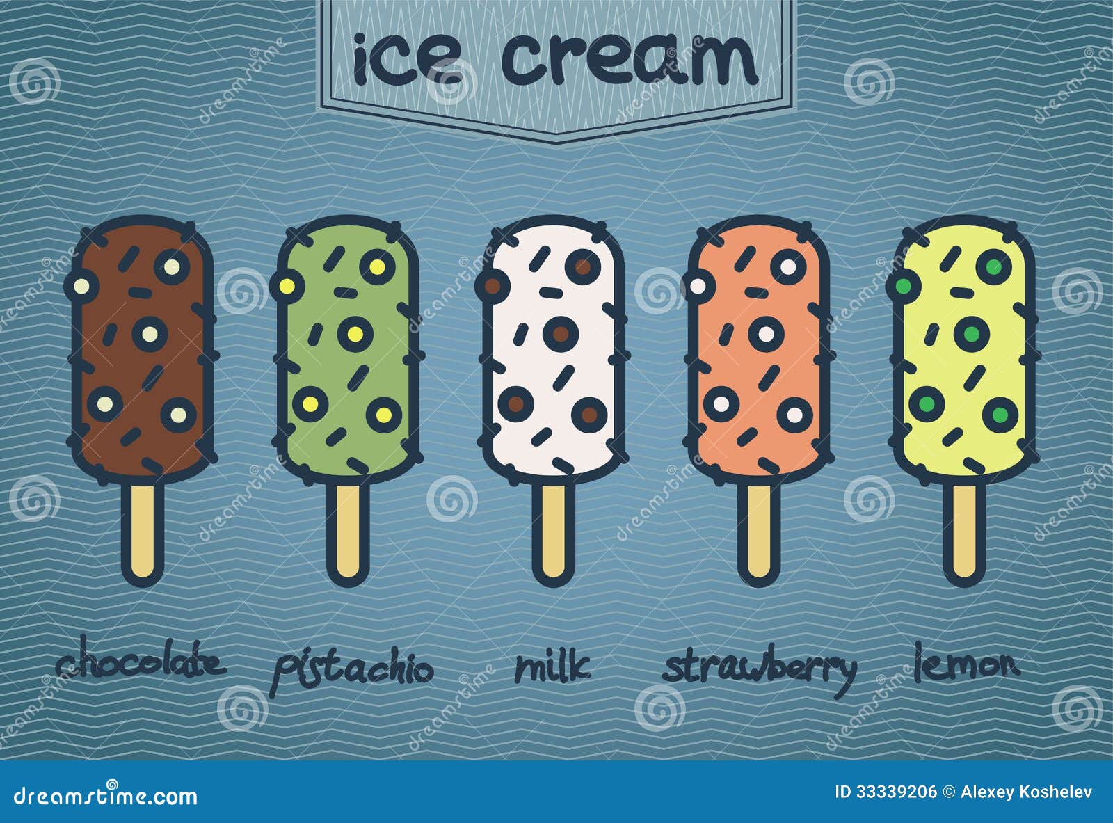 Ice Cream Team stock vector. Illustration of illustrations - 33339206