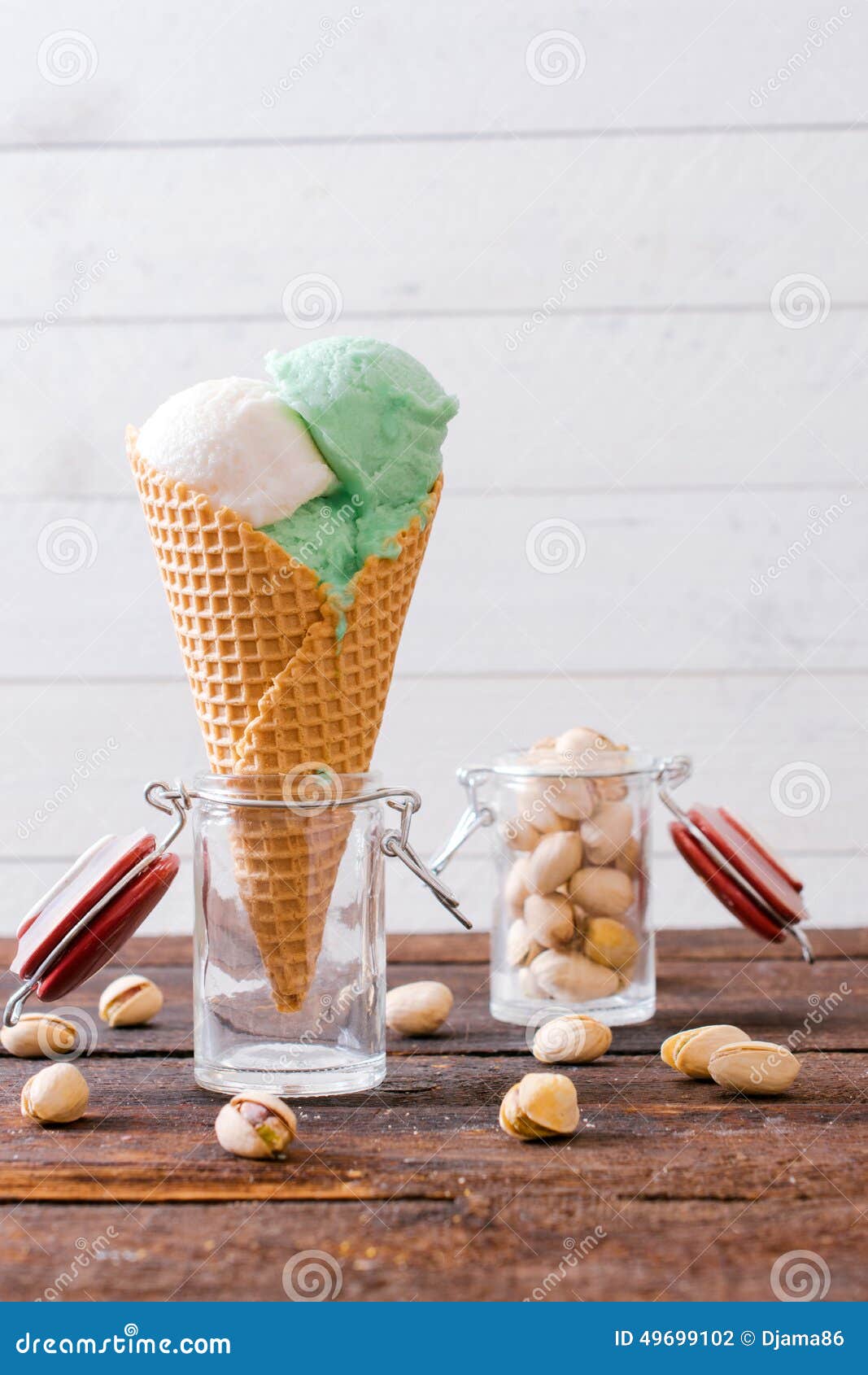 Ice cream time stock photo. Image of rustic, homemade - 49699102