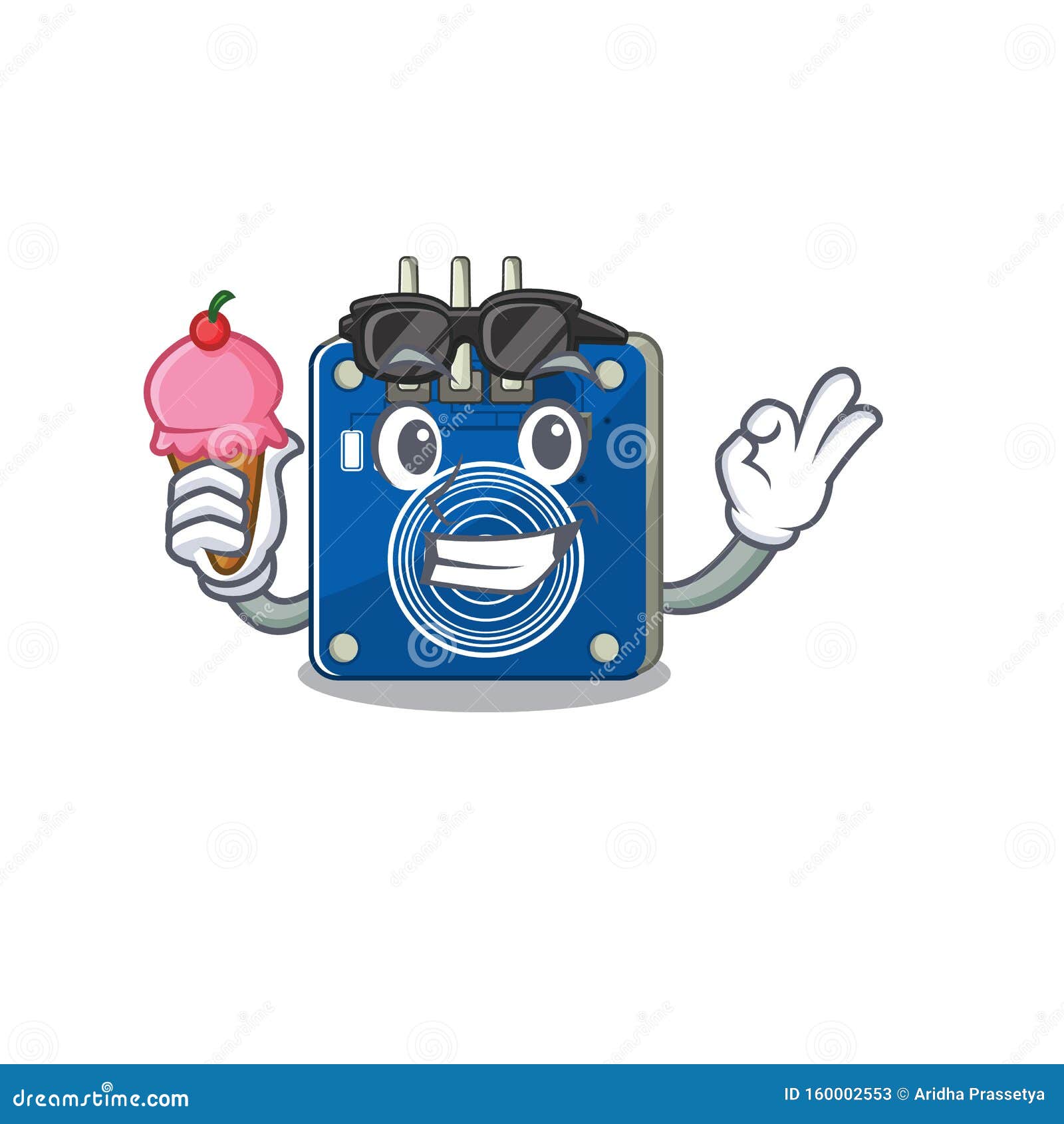 With Ice Cream Touch Sensor with the Cartoon Shape Stock Vector ...