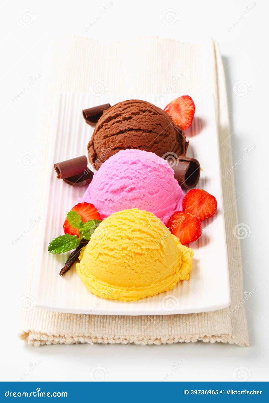 Ice cream trio stock image. Image of raspberry, pink - 39786965