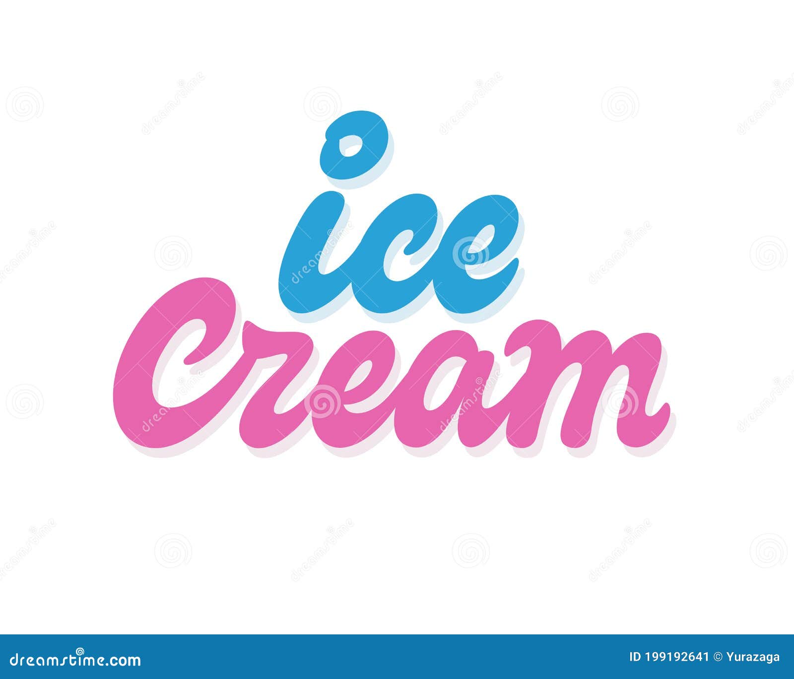 Ice Cream vector lettering stock vector. Illustration of colorful ...