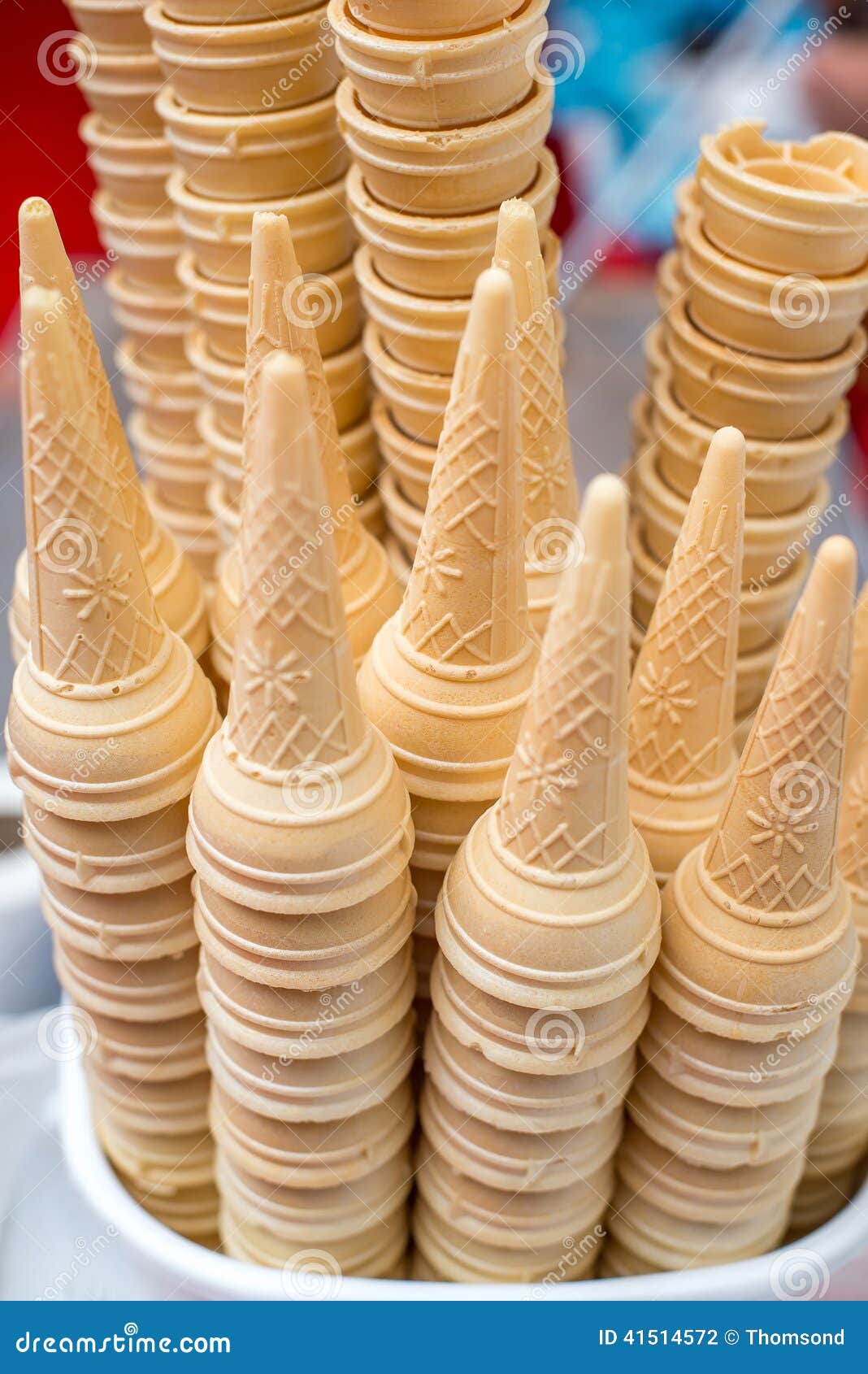 Ice-cream wafers stock photo. Image of snack, cream, stacked - 41514572