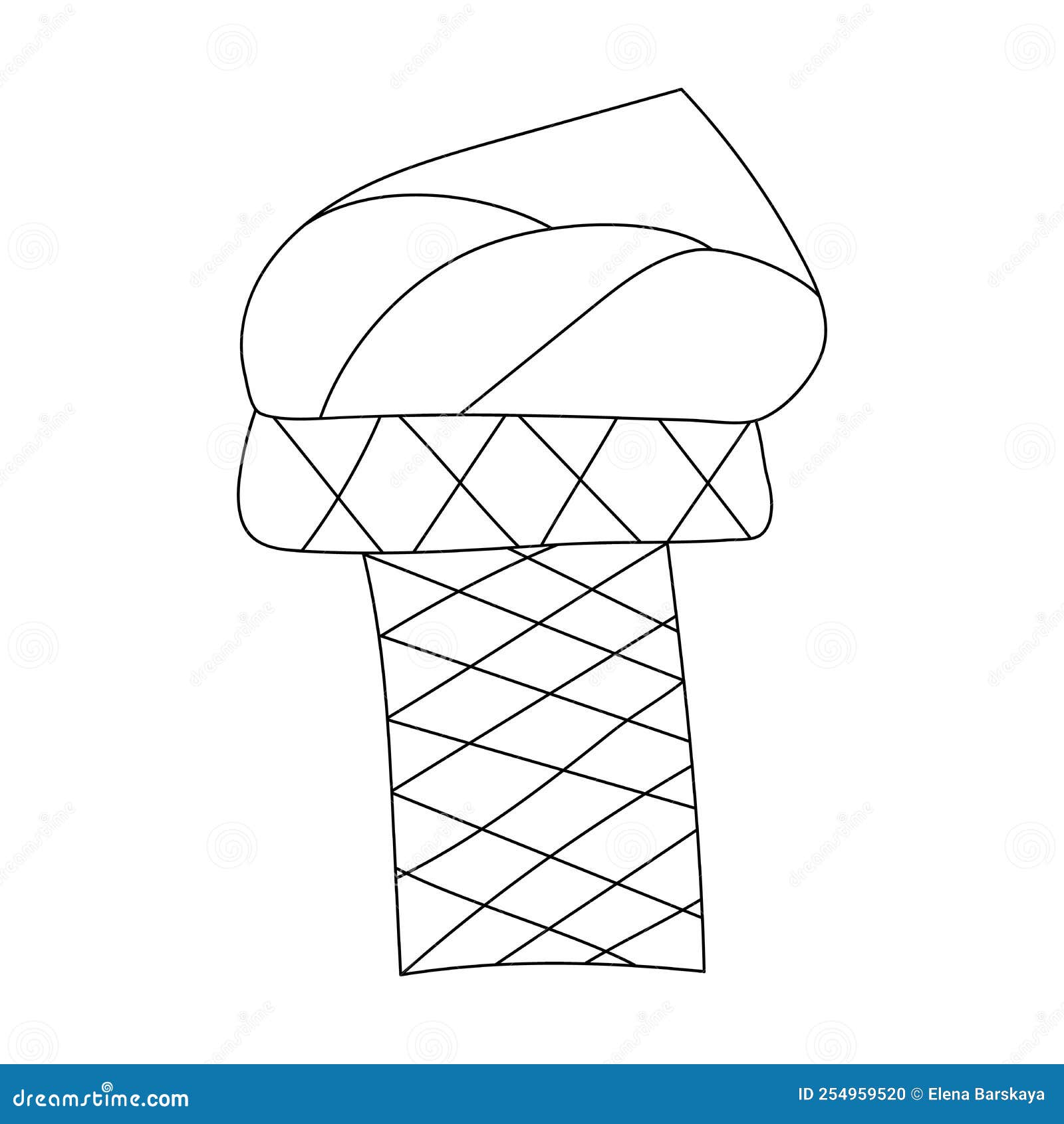 Ice Cream in a Waffle Cone in the Style of a Doodle Stock Vector ... Ice Cream in a Waffle Cone in the Style of a Doodle Stock Vector ...