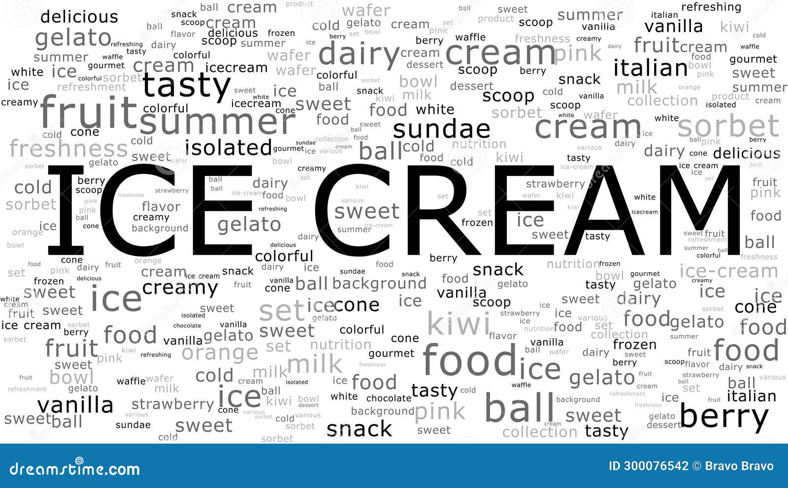 Ice Cream Word Covered With Melting Ice Cream On A Wooden Cutting Board ...