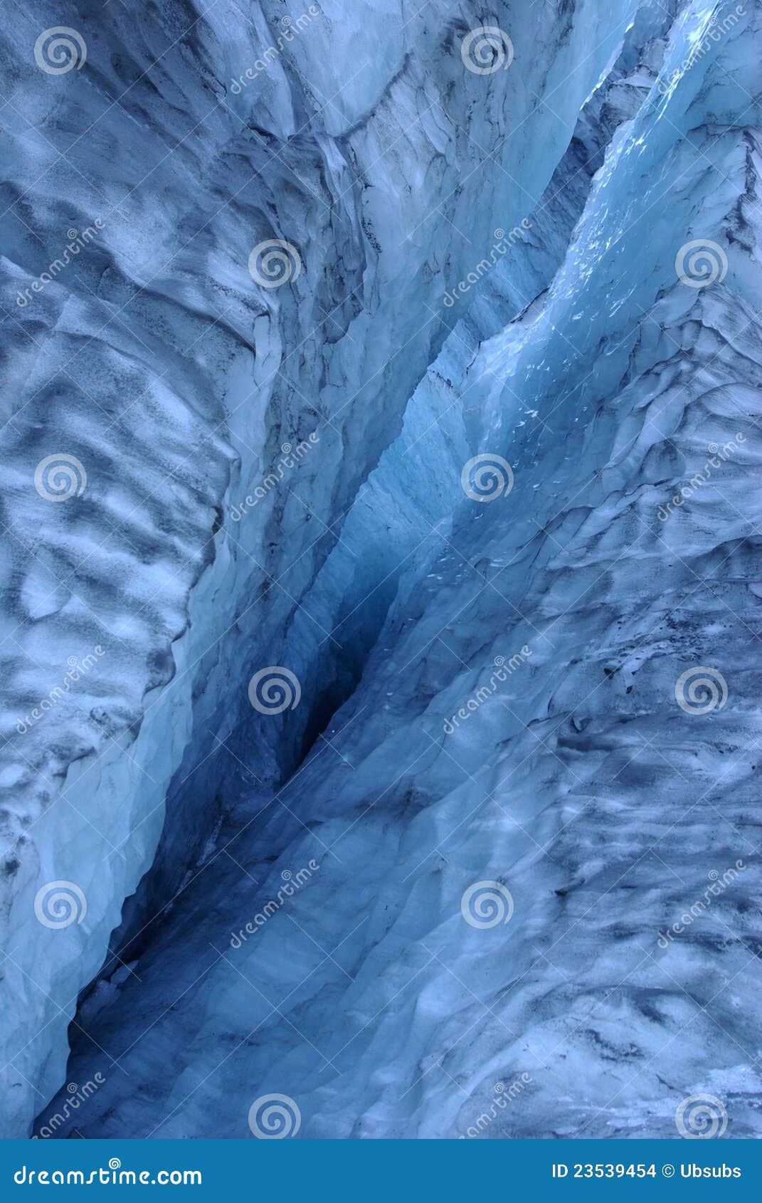 Ice crevice in a glacier stock photo. Image of freeze - 23539454