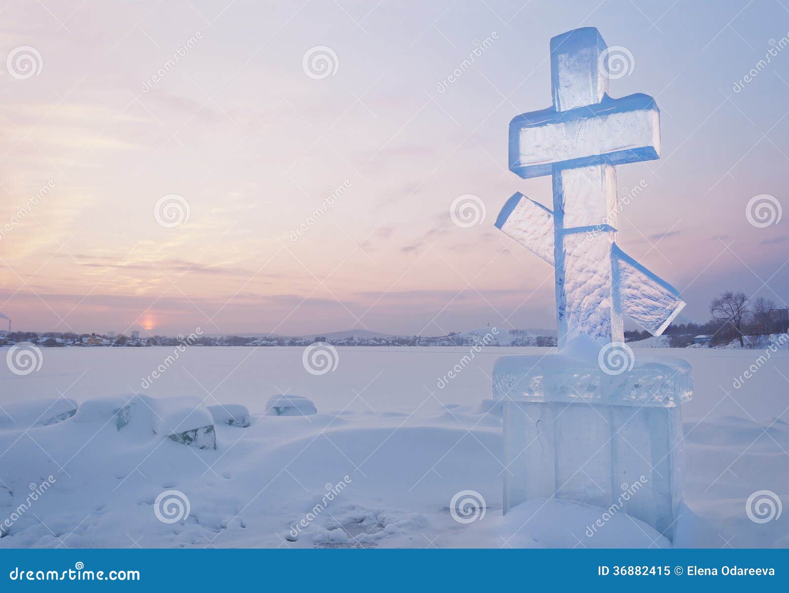 Ice cross at sunset stock image. Image of light, season - 36882415