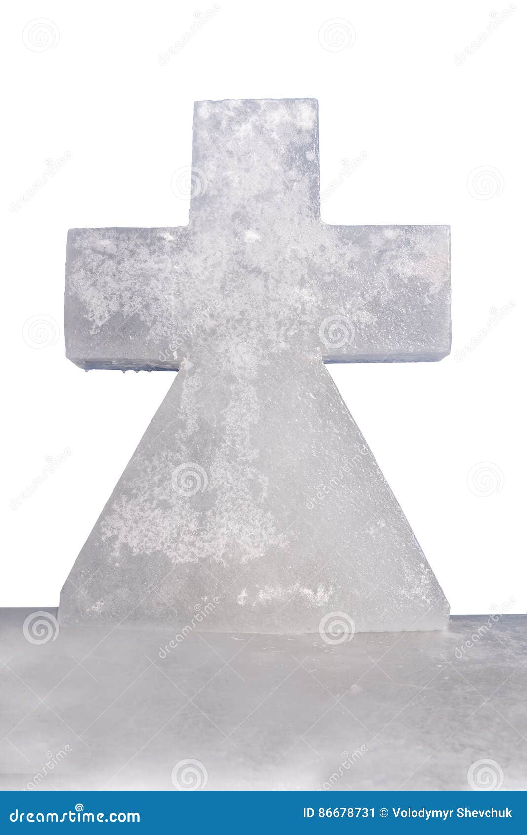 Ice cross on white stock image. Image of cold, stand - 86678731