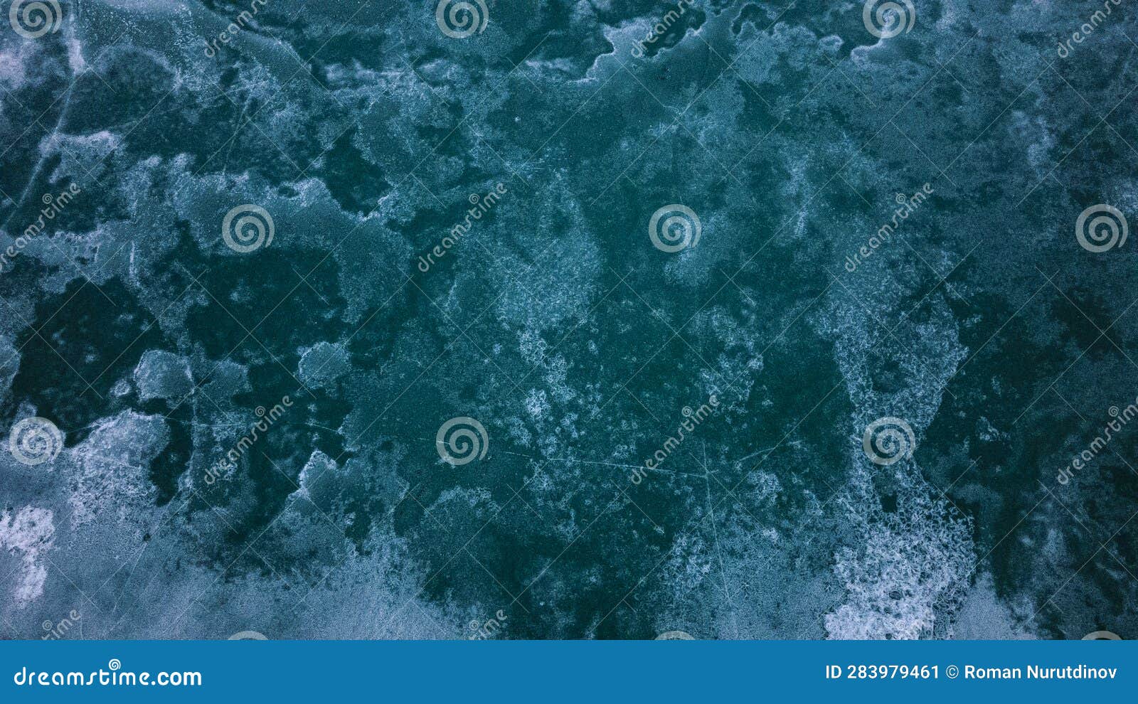 Ice Crust on the Surface of a Mountain Lake Stock Image - Image of ...