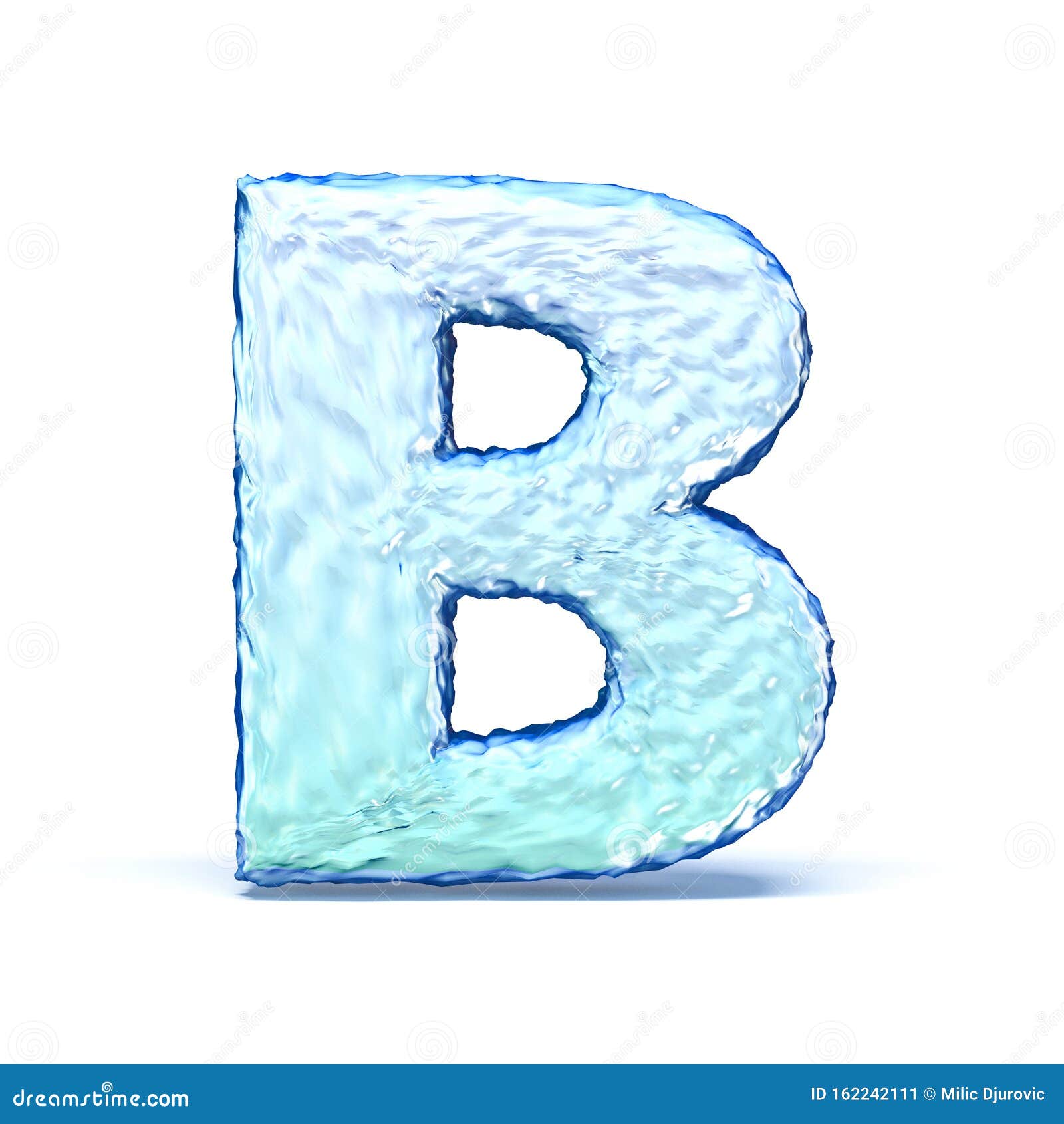 Ice Crystal Font Letter B 3D Stock Illustration - Illustration of ...