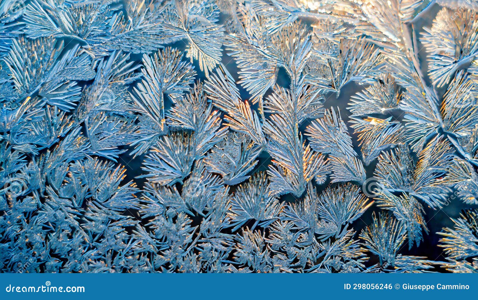 Ice Crystal Pattern on Glass Stock Illustration - Illustration of ...
