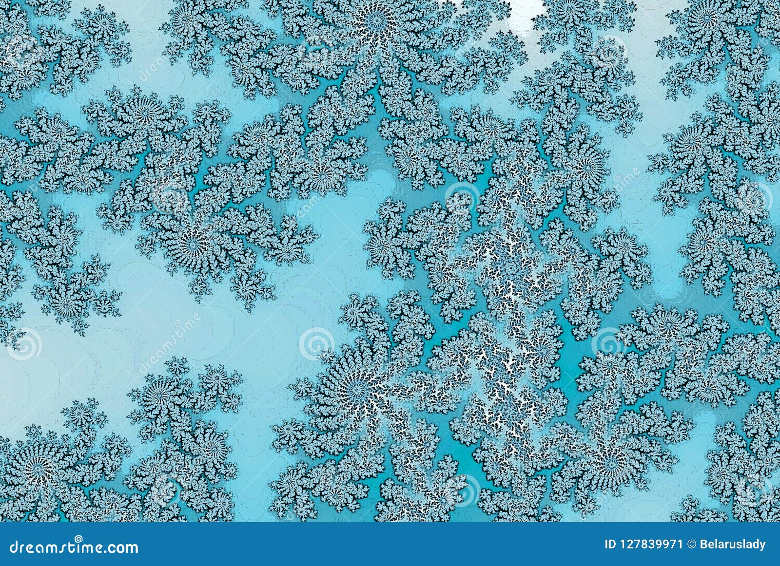 Teal Fractal Lace Abstract Pattern Stock Illustration - Illustration of ...