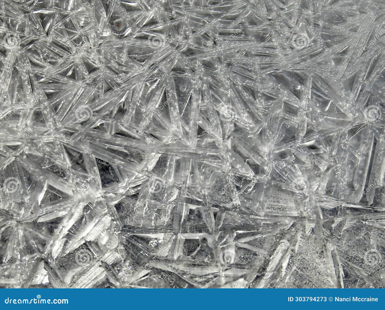 Ice Crystal Sheet Closeup Formed Over Creek Stock Image - Image of ...