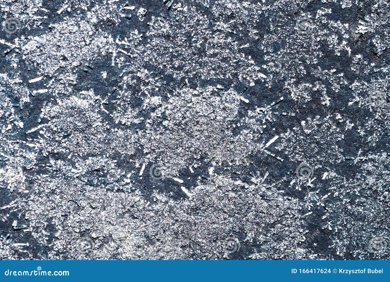 Ice Crystals on a Black Wall Stock Photo - Image of frame, breaking ...