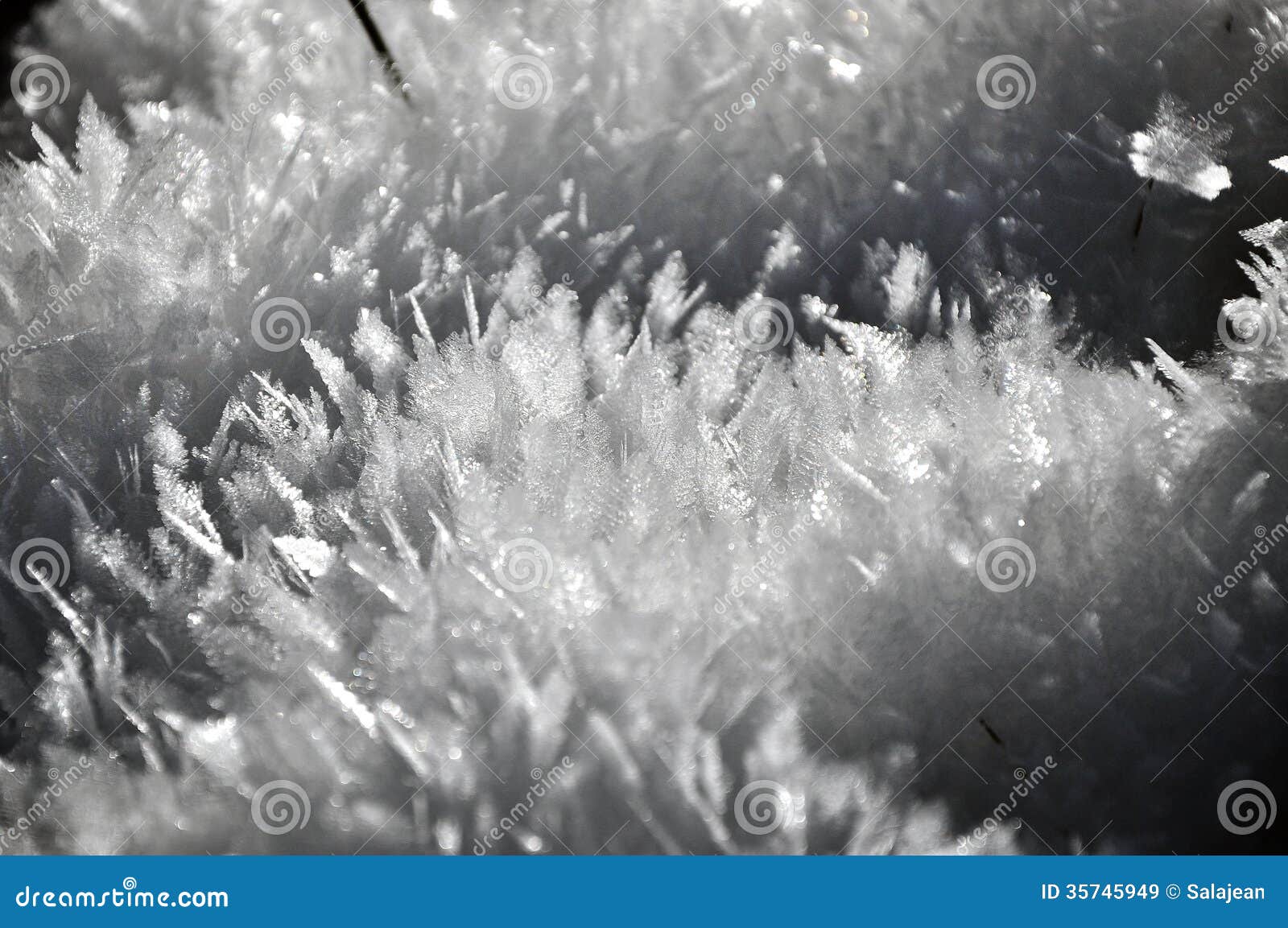 Ice crystals stock image. Image of abstract, snowy, crystal - 35745949