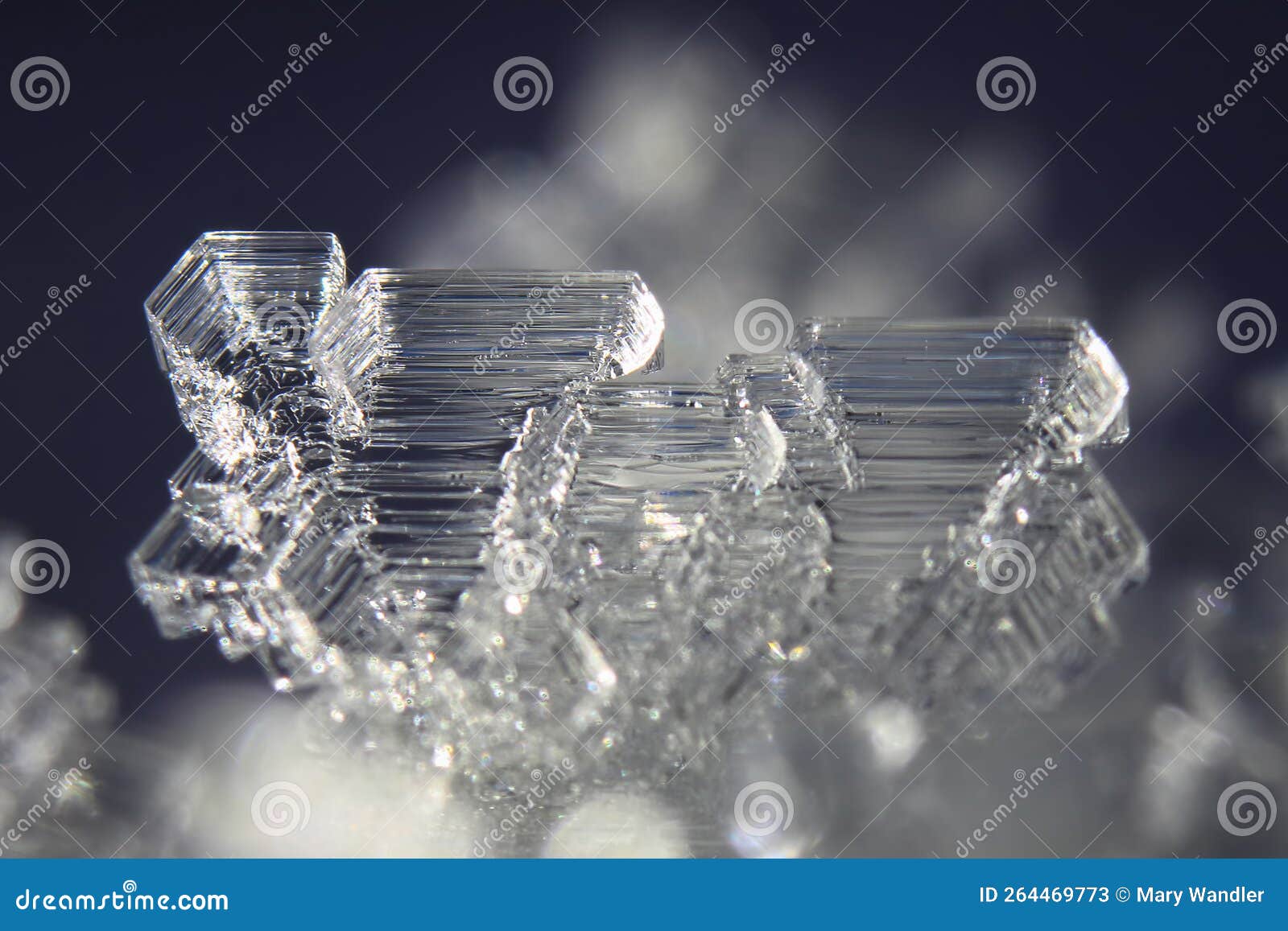 Ice Crystals Closeup on a Black Background Stock Image - Image of ...