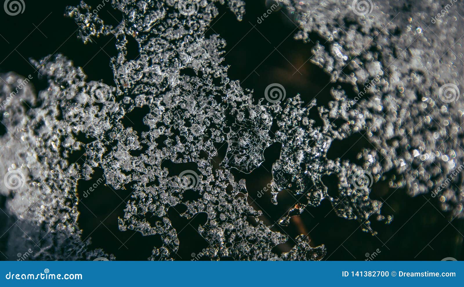 Ice Crystals Closeup in Winter Stock Photo - Image of icecrystals ...