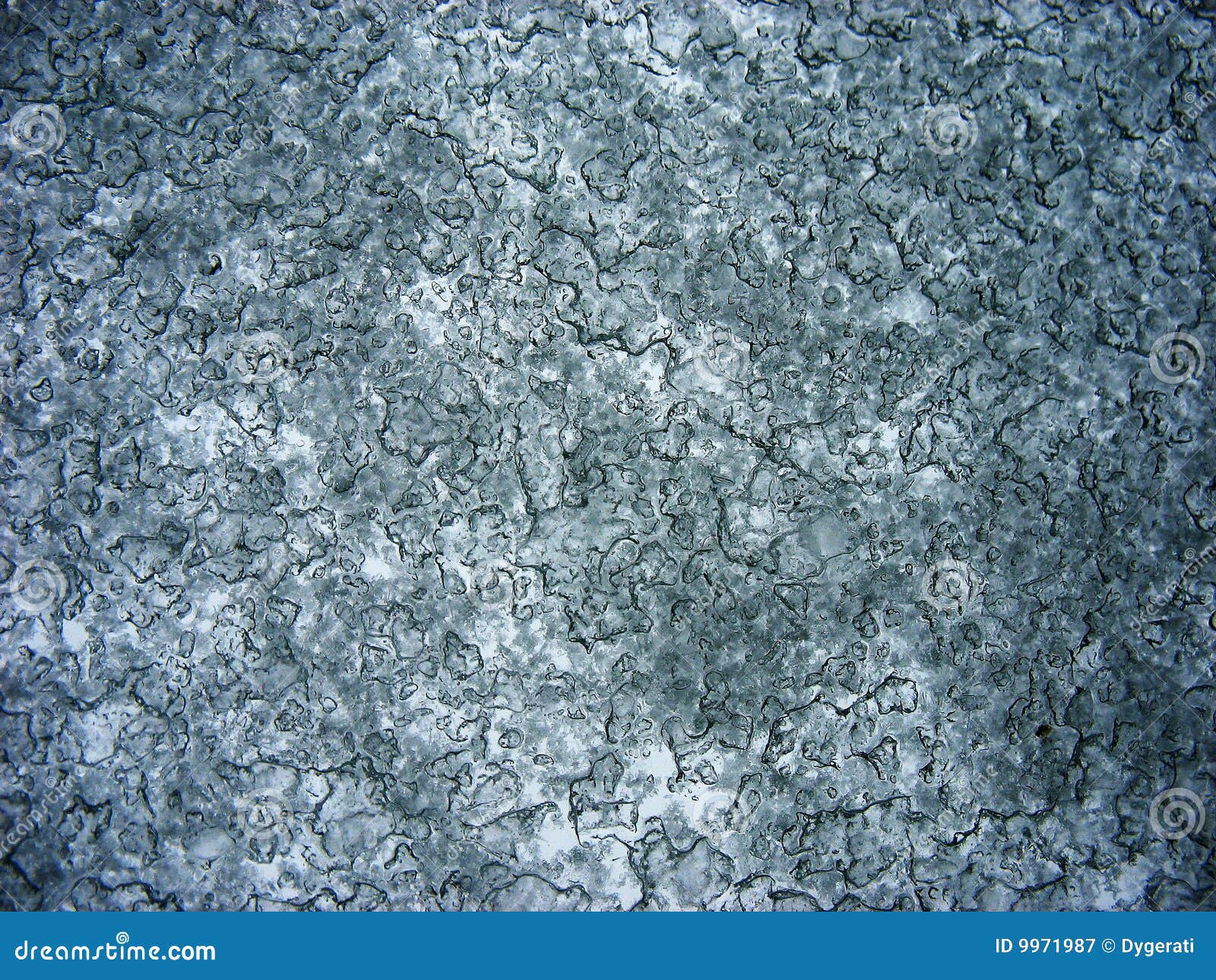 Ice Crystals Collected On A Clear Surface Stock Image - Image of ...