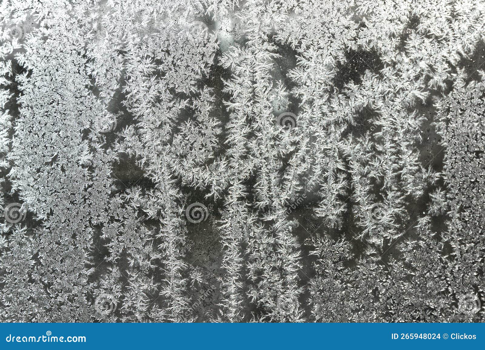 Ice crystals on glass stock photo. Image of pattern - 265948024