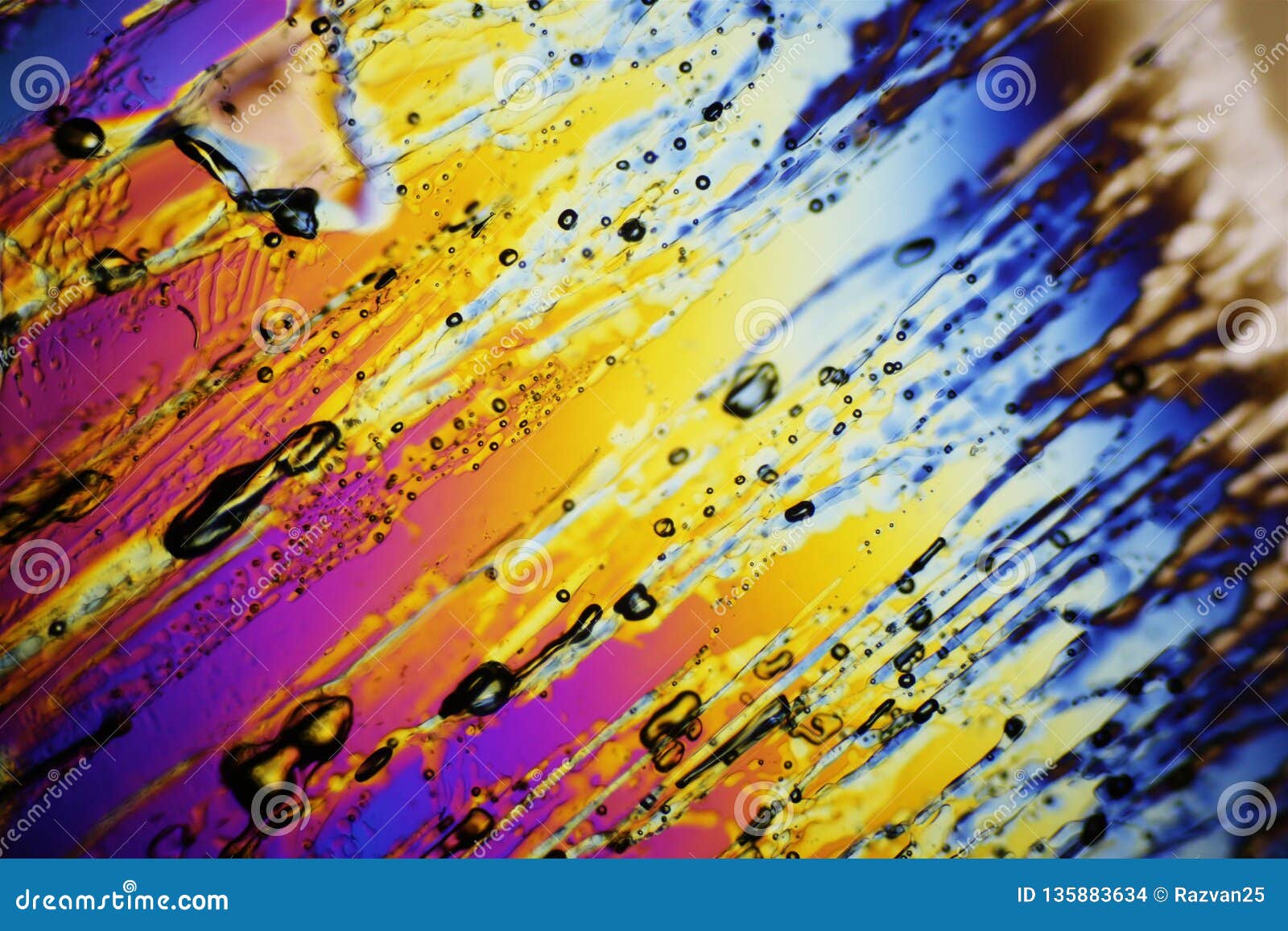Ice Crystals Melting Under Polarized Light Microscope Stock Photo ... Ice Crystals Melting Under Polarized Light Microscope Stock Photo ...