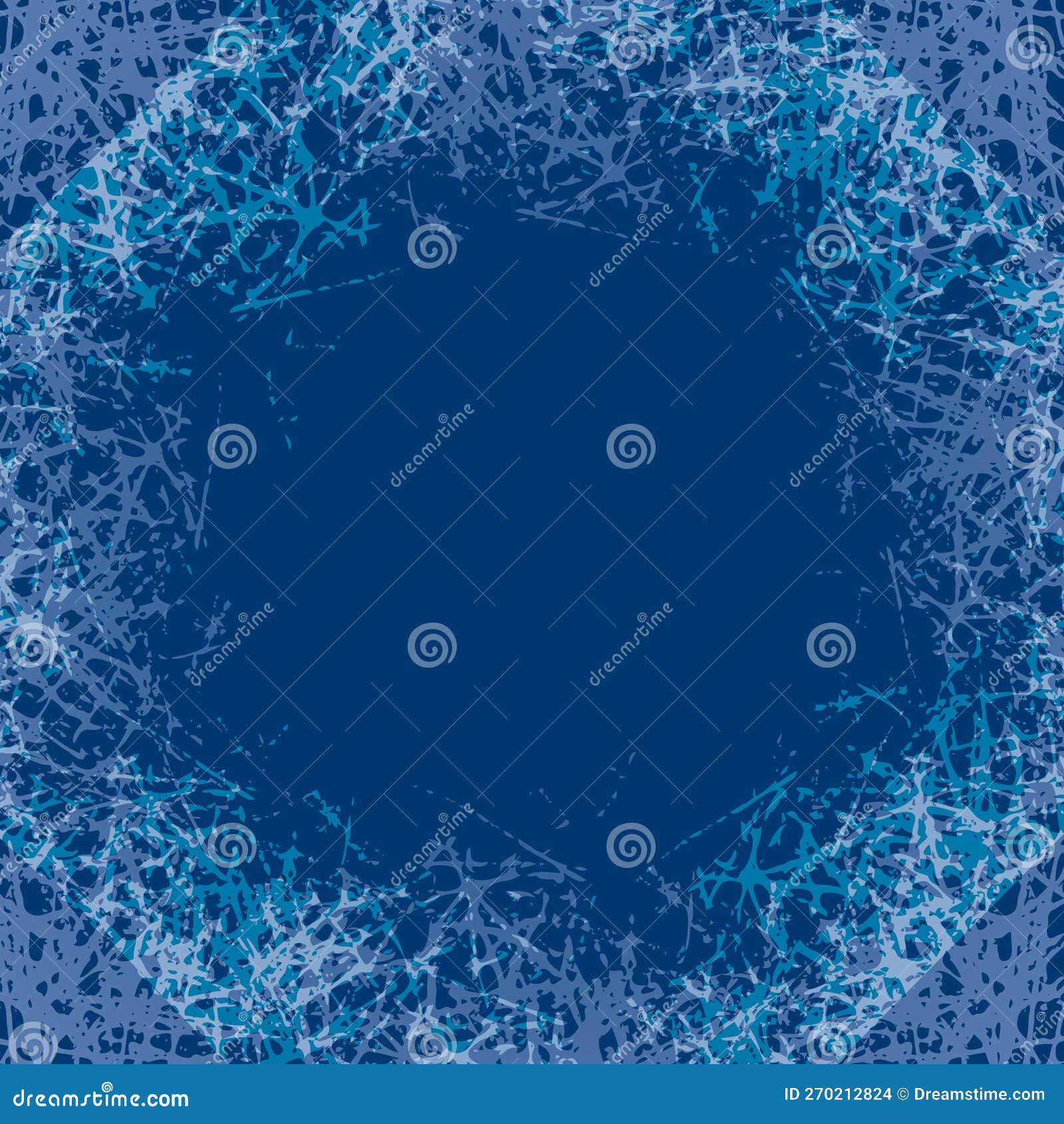 Ice Crystals Texture Design Frame. Abstract Background with Frosted ...