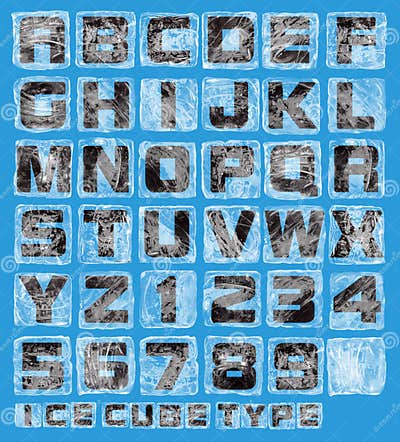 Ice cube alphabet stock illustration. Illustration of design - 11693273