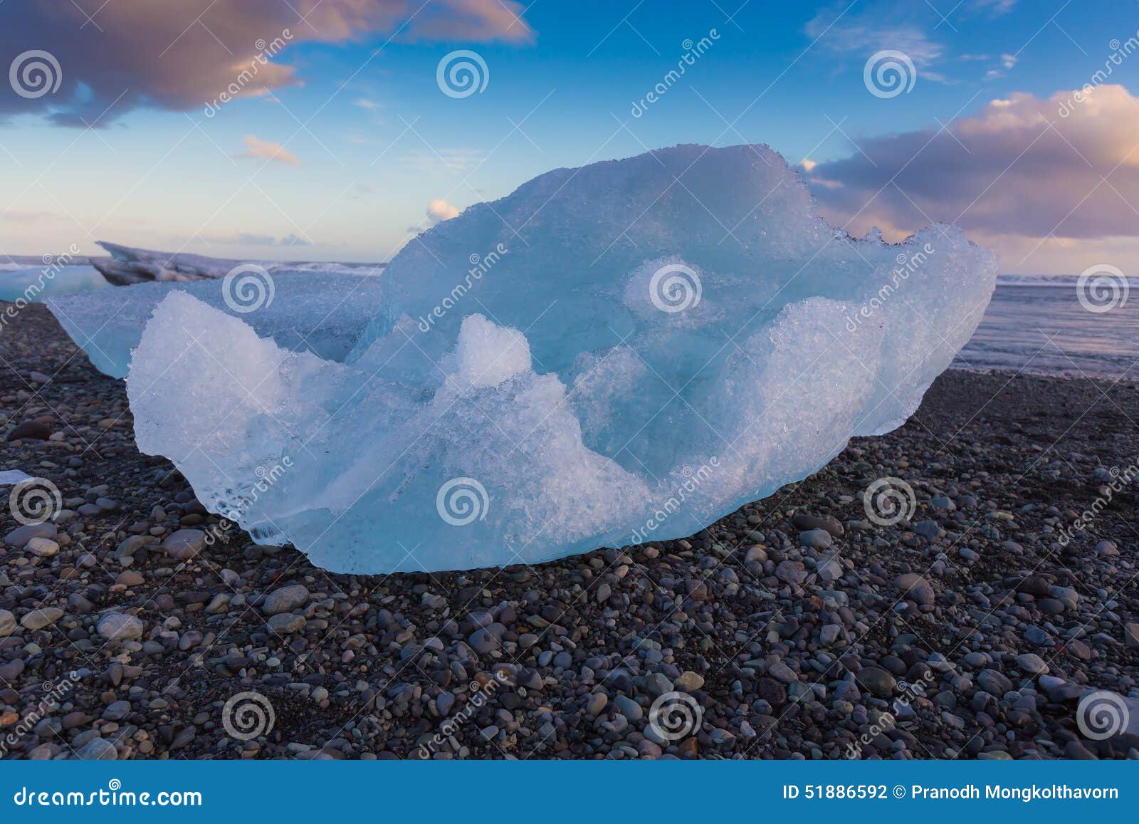 Ice Cube on Black Volcano Rock Beach Stock Photo - Image of glacier ...