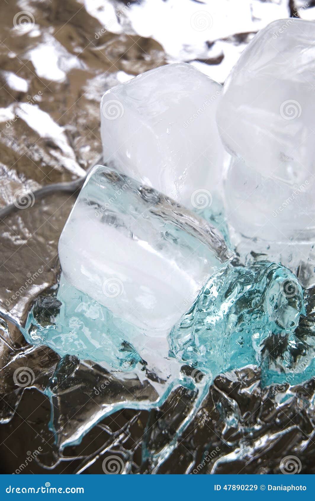 Ice cube on blue gel stock image. Image of melting, freeze - 47890229