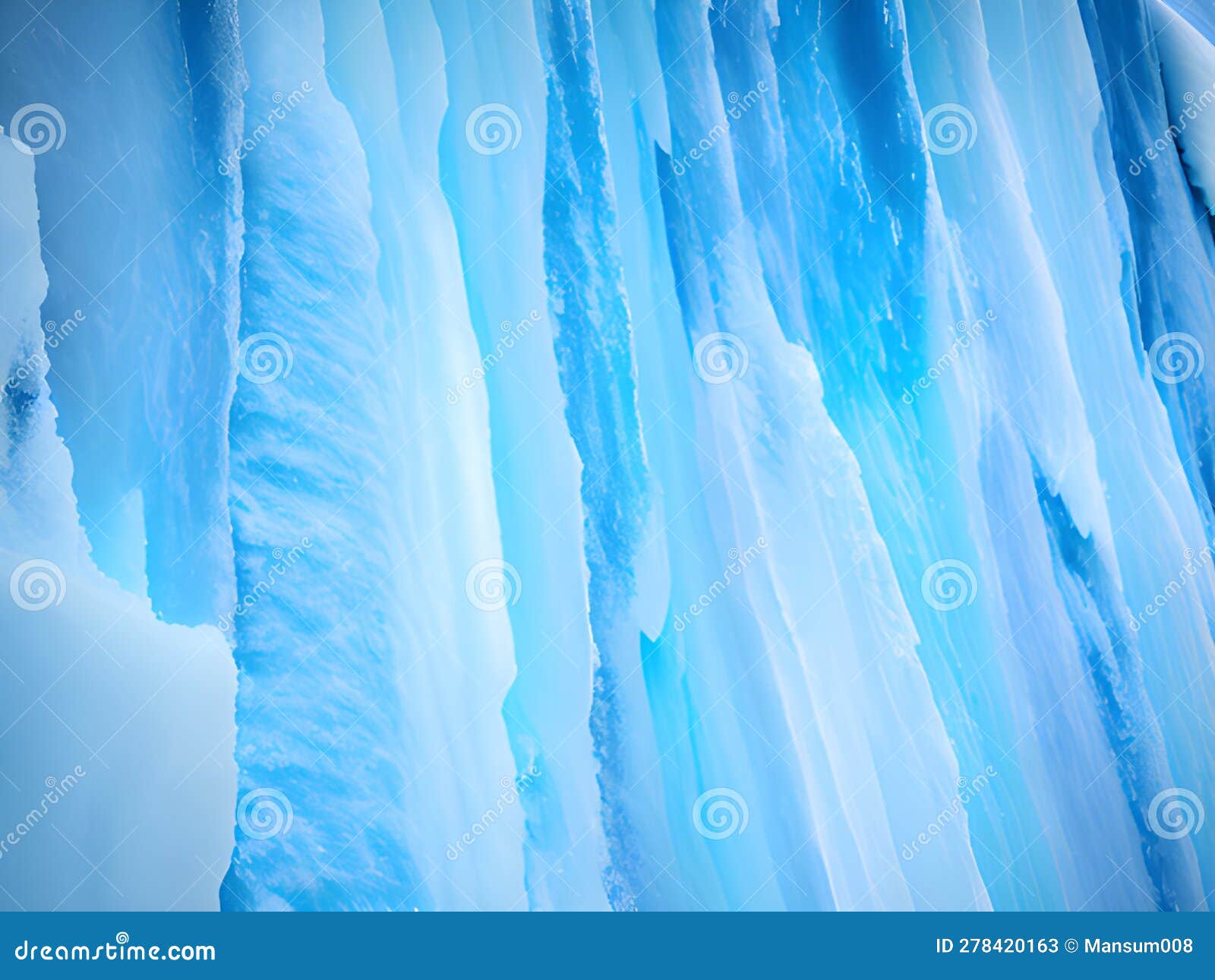 Ice Cube, Blue Water Background, Ai Generated Stock Illustration ...