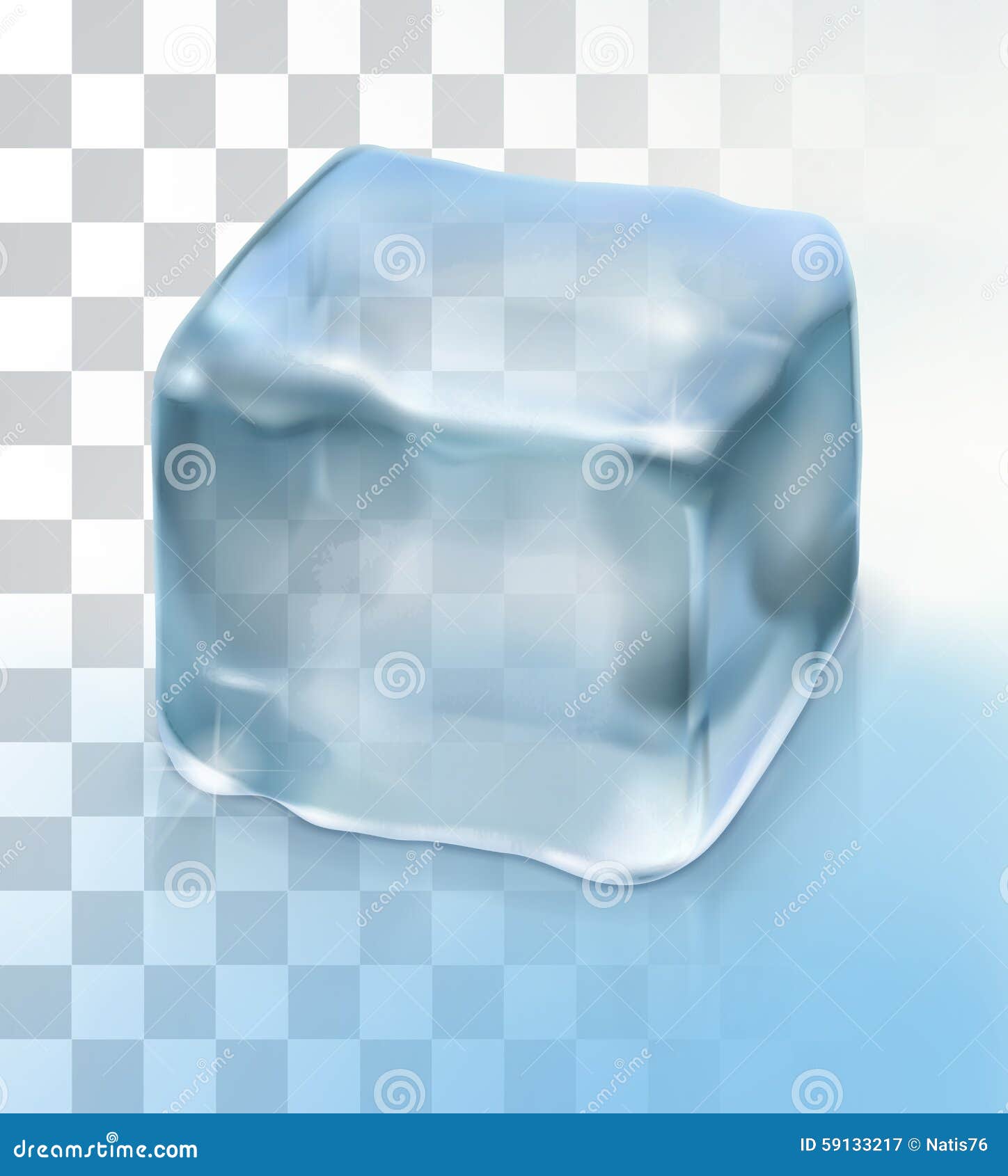 Ice Cube. Cocktail Drink Cool Water Block Vector Illustration ...