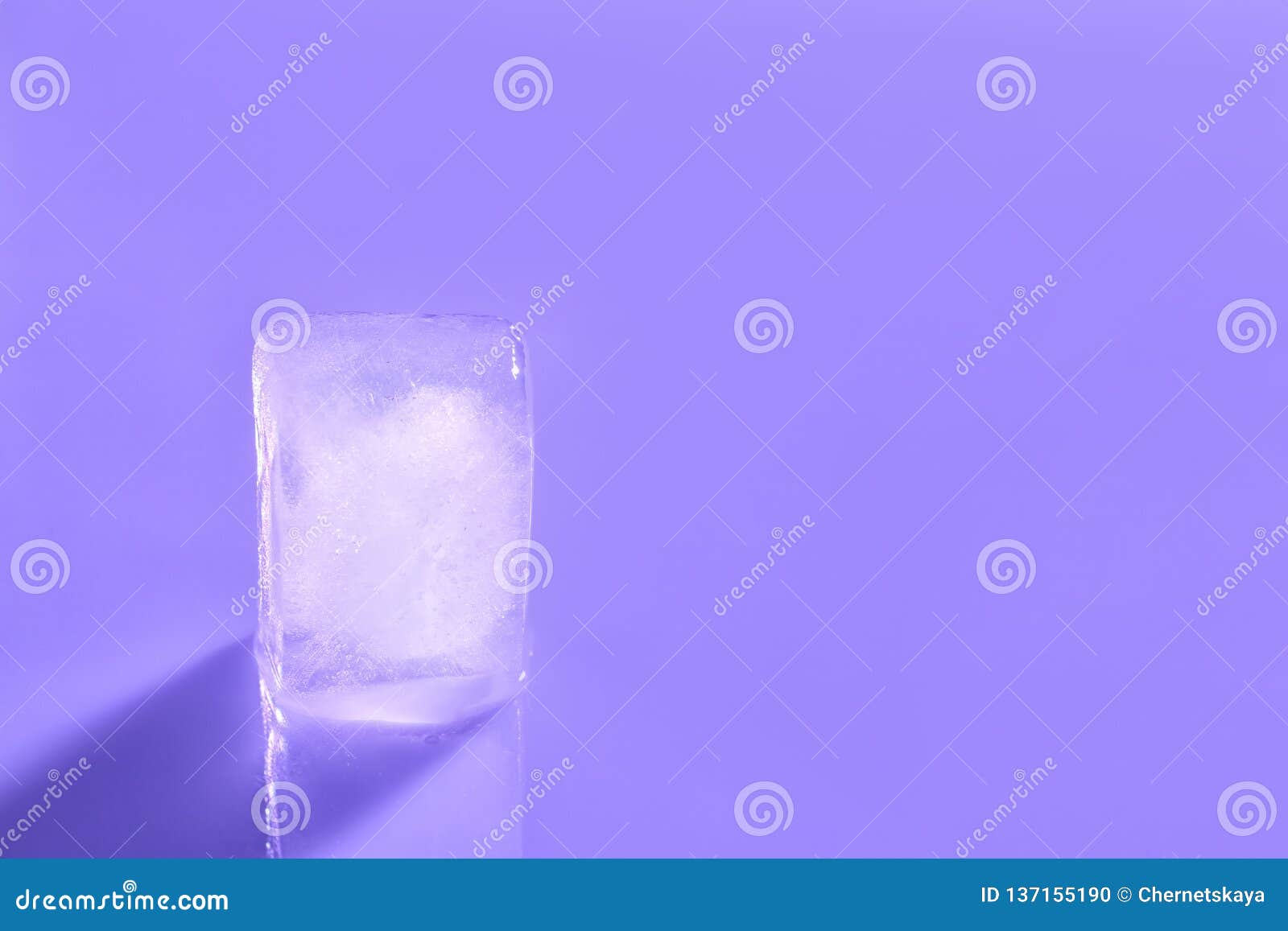 Ice Cube on Color Background. Stock Photo - Image of design ...