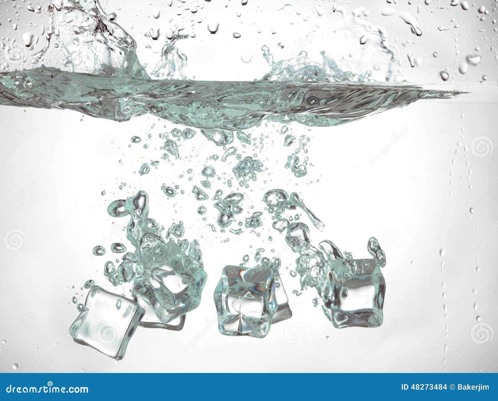 Ice cube dropped stock photo. Image of falling, bubble - 48273484