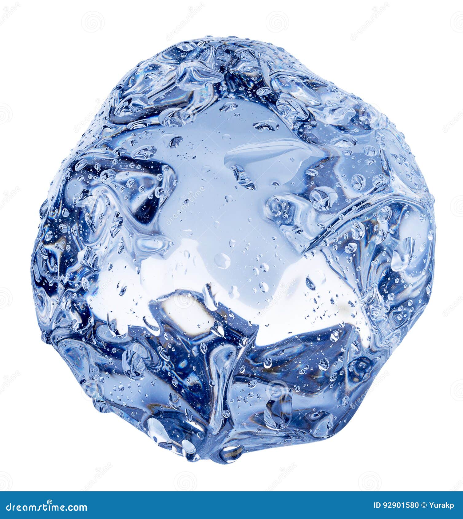 Ice Cube with Drops Isolated on a White Background Stock Photo - Image ...