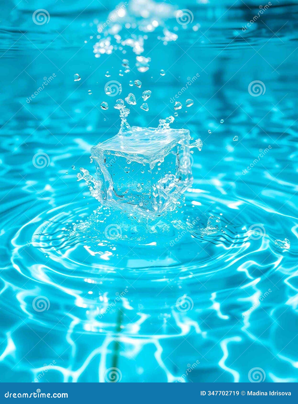 The Ice Cube Made a Big Splash on the Water Generated with AI Stock ...