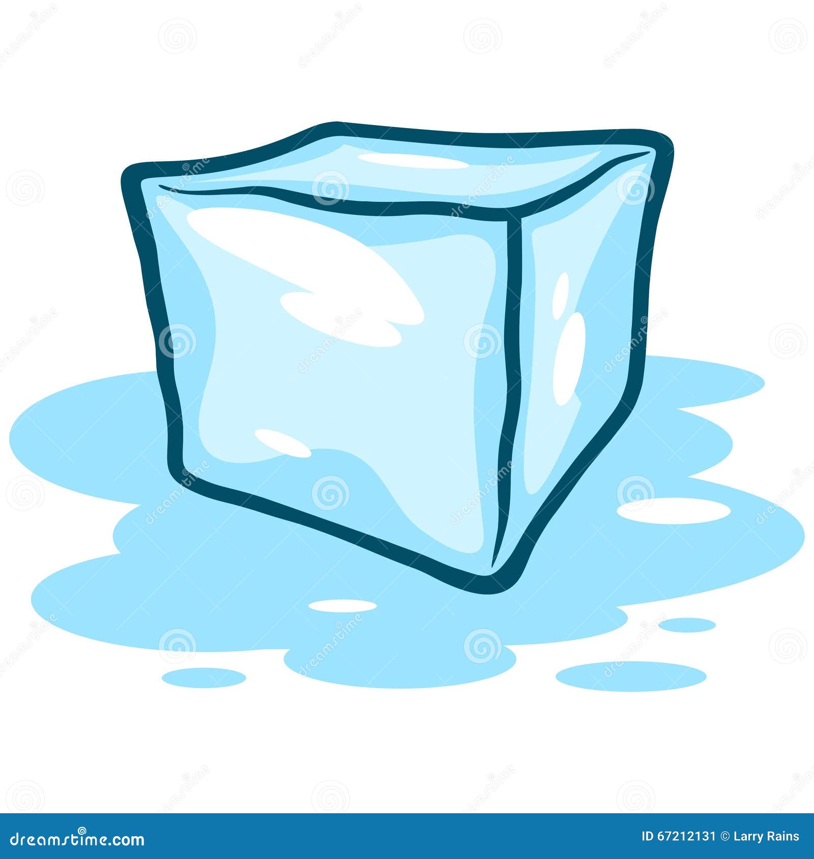 Ice Cube Melting stock vector. Illustration of water - 67212131