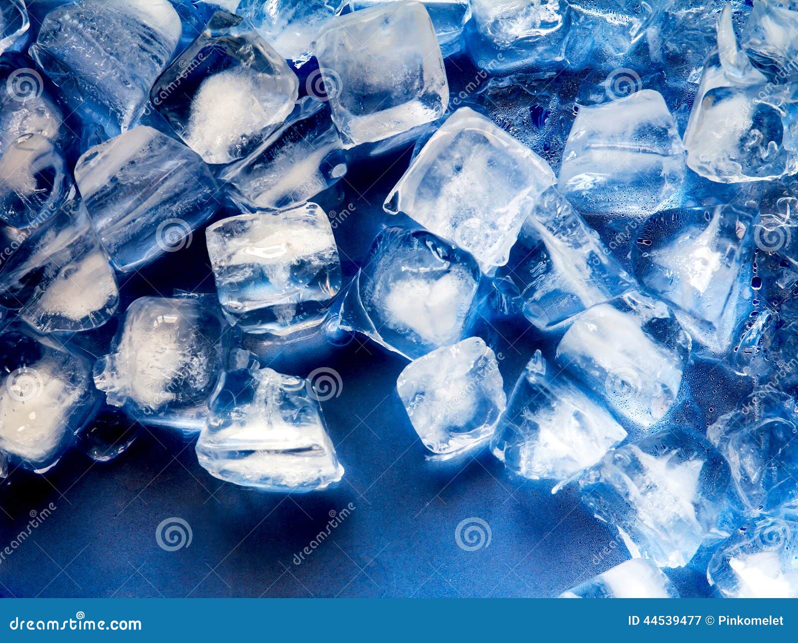 Ice Cube on Plastic Blue Tray Stock Image - Image of frost, liquid ...