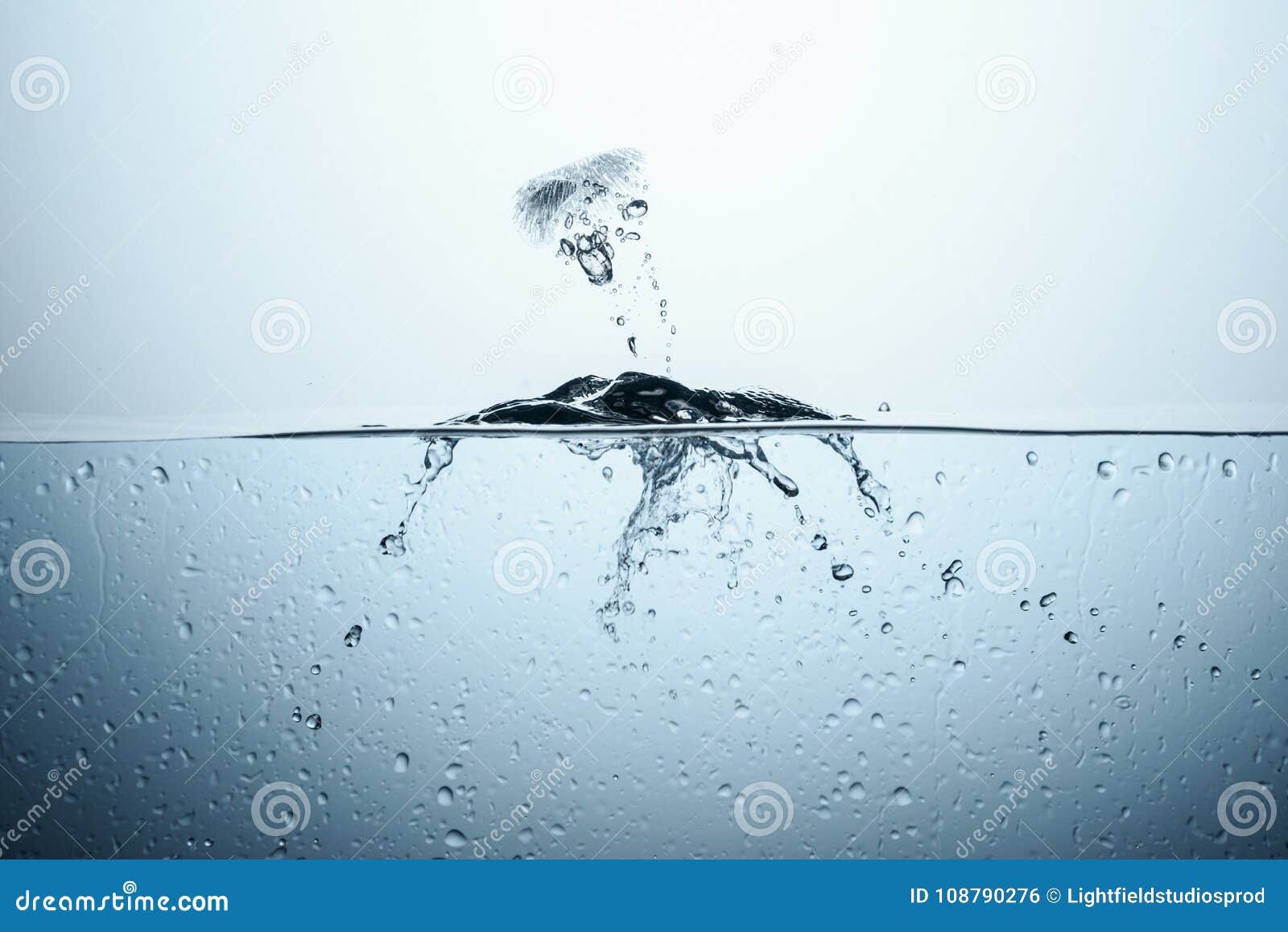 Ice Cube in Pure Water with Splash Stock Photo - Image of water ...