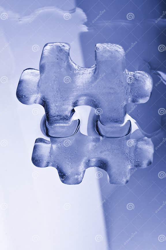 Ice Cube Puzzle Pieces stock photo. Image of solution - 12592184