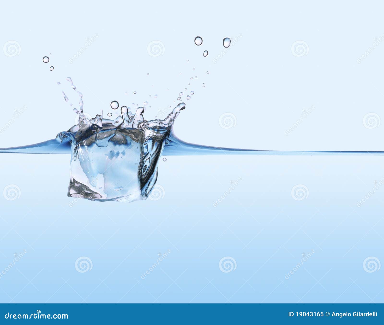 Ice cube splash stock image. Image of surface, cold, water - 19043165