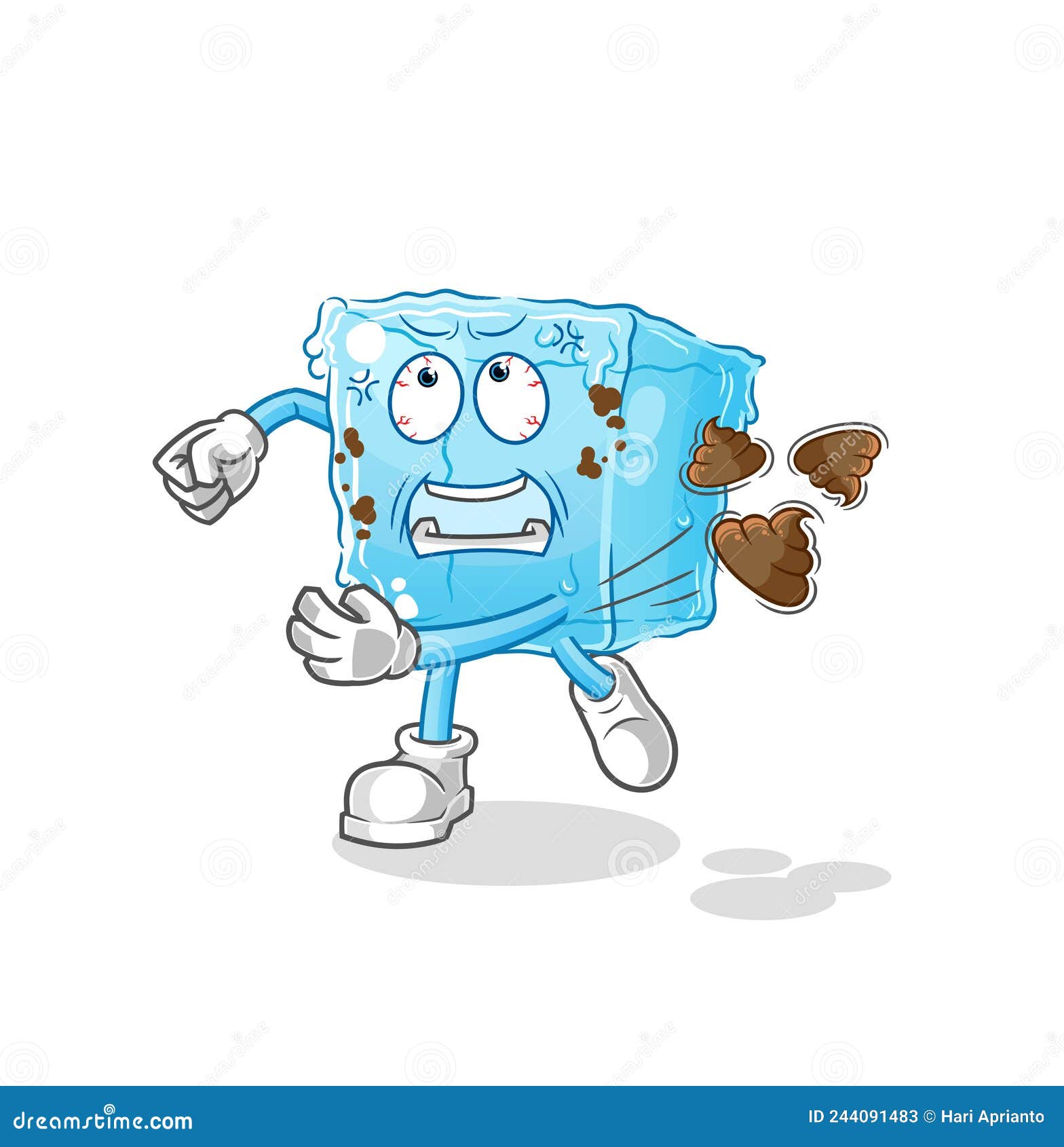 Ice Cube Throwing Shit Vector Stock Vector - Illustration of cool, cold ...