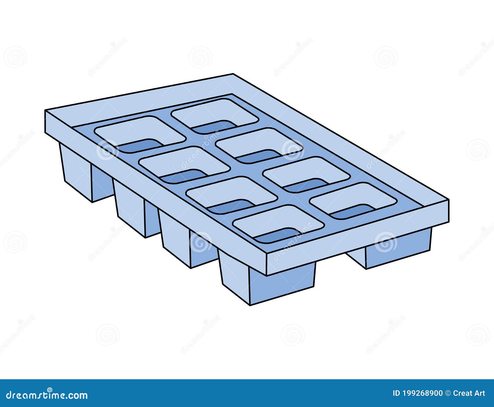 Ice Cube Tray Clip Art Illustration Vector Isolated Stock Vector ... Ice Cube Tray Clip Art Illustration Vector Isolated Stock Vector ...