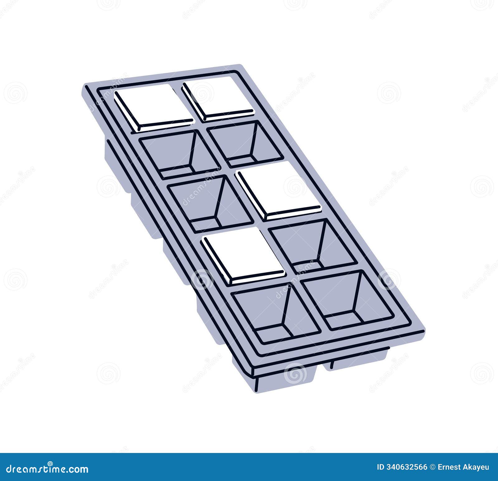 Ice Cube Tray Icon Vector Isolated On White Background, Logo Con ...