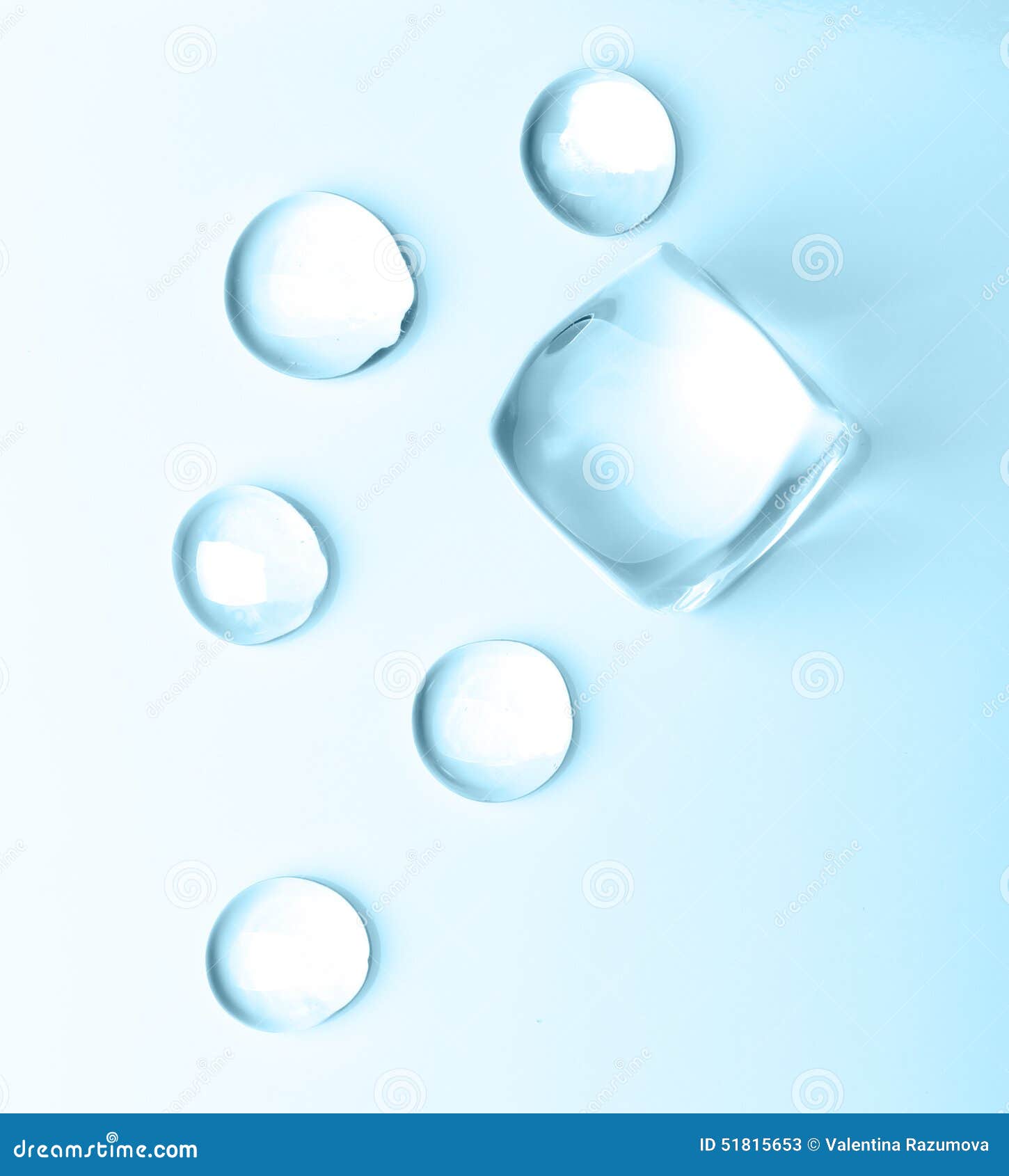 Ice cube and water drop stock image. Image of cube, blue - 51815653