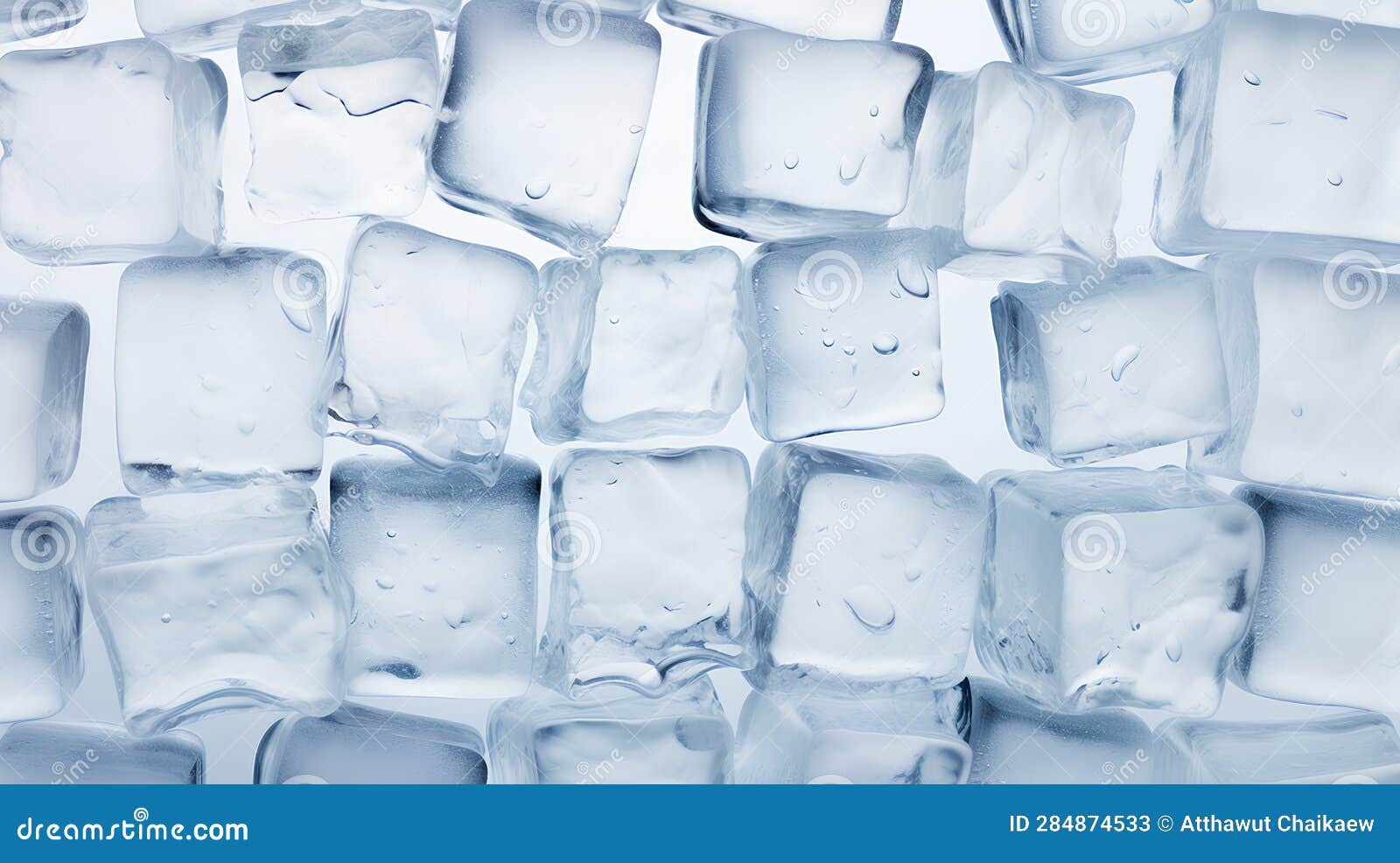 Ice Cube on White Background Stock Illustration - Illustration of blue ...